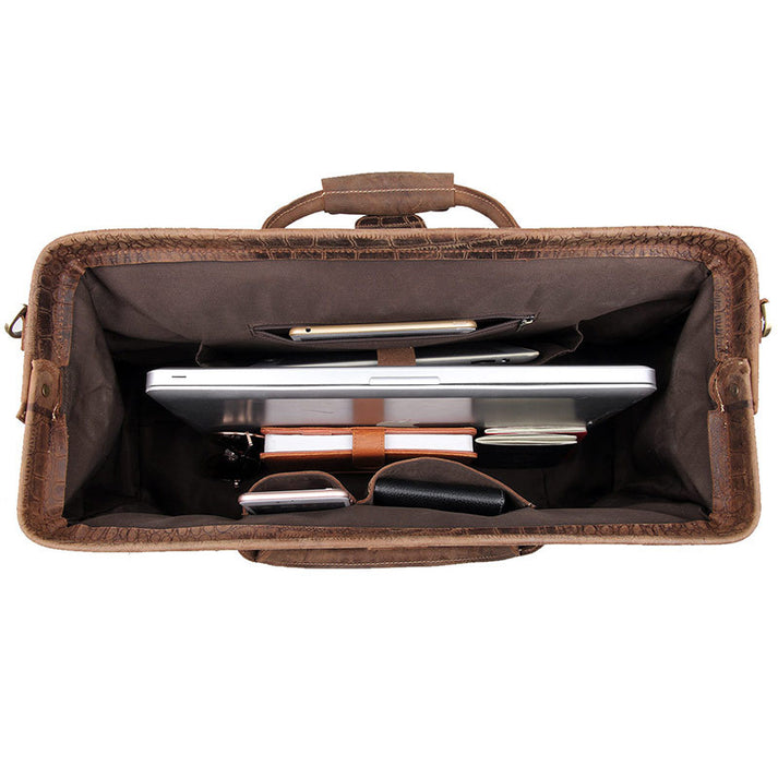 European Leather Pattern Travel Bag - Trendy Men's International Style ...